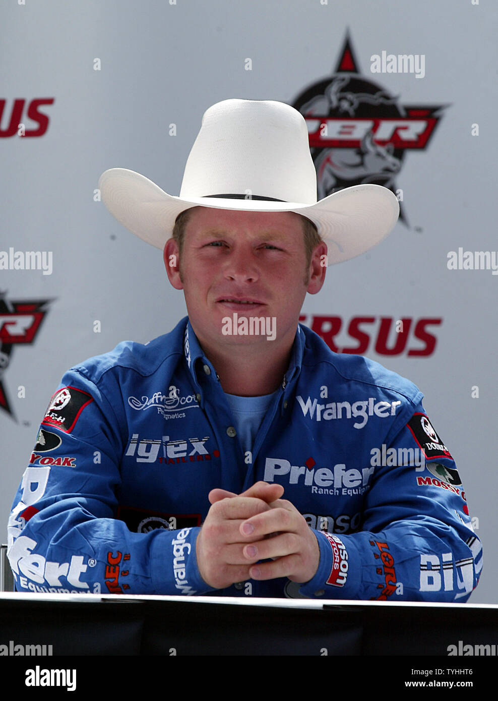 Chris Shivers attends the Professional Bull Riders press conference ...