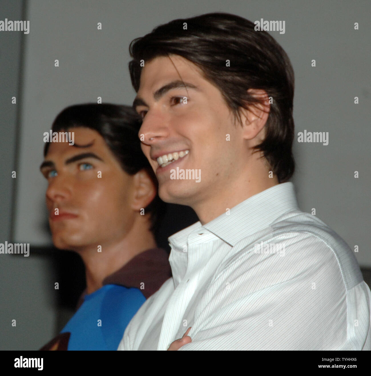 Actor Brandon Routh, star of the new "Superman Returns" film, poses ...