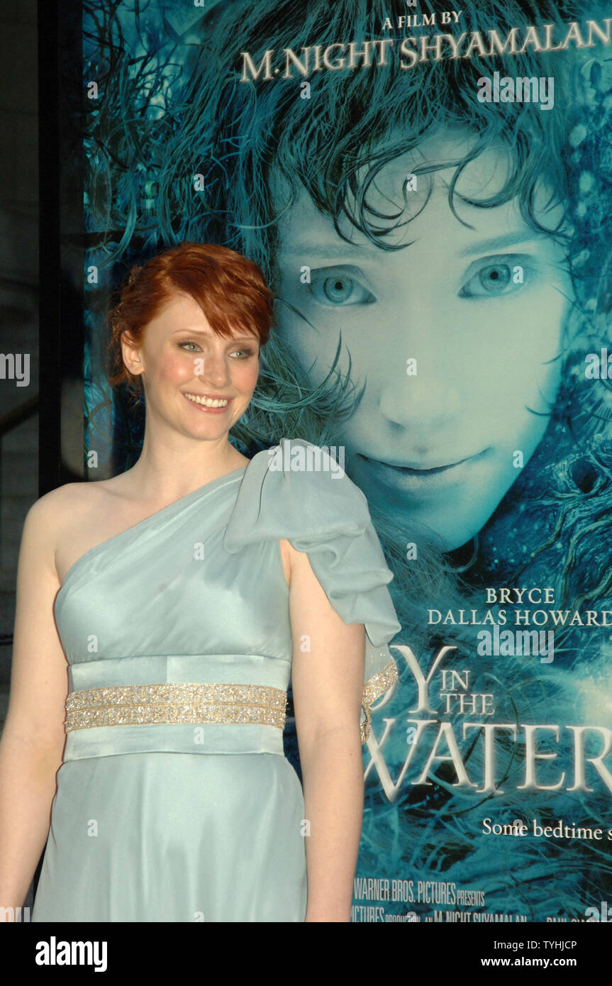 Actress Bryce Dallas Howard poses with her film poster image at the ...
