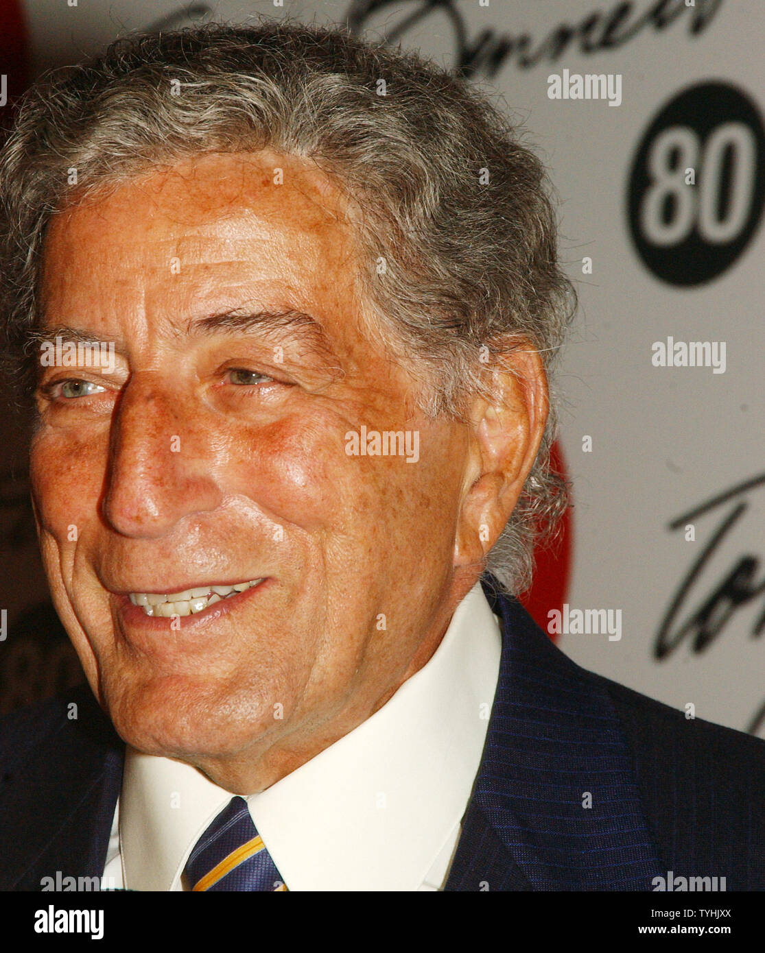 Singer Tony Bennett smiles at his 80th birthday party on August 3, 2006 ...