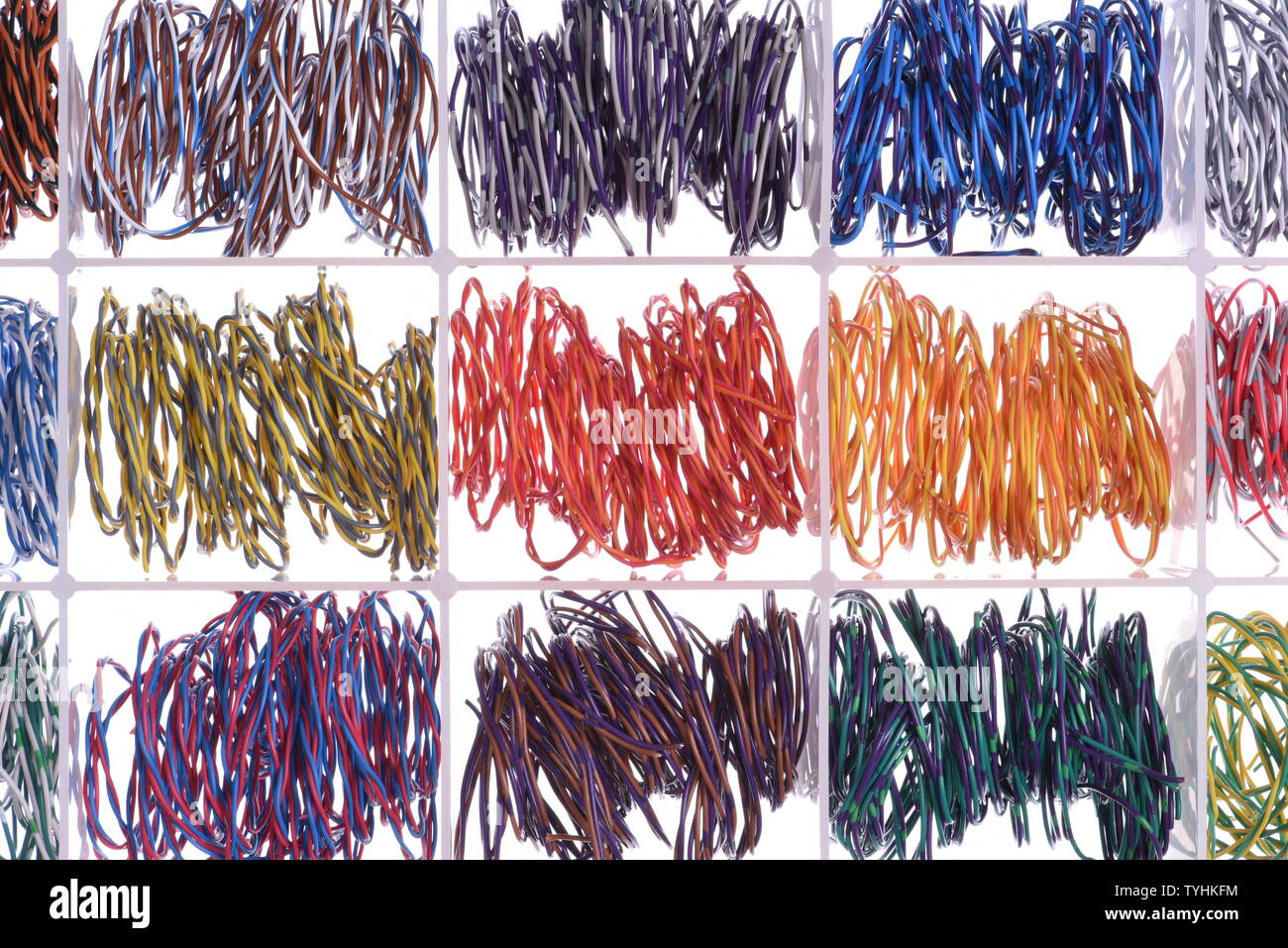 Colorful Electrical Wire Scrap Recycling Stock Photo - Alamy