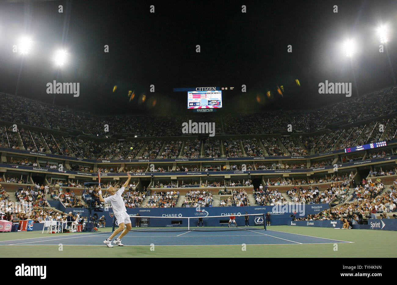 Andre agassi prepares to serve hi-res stock photography and images - Alamy