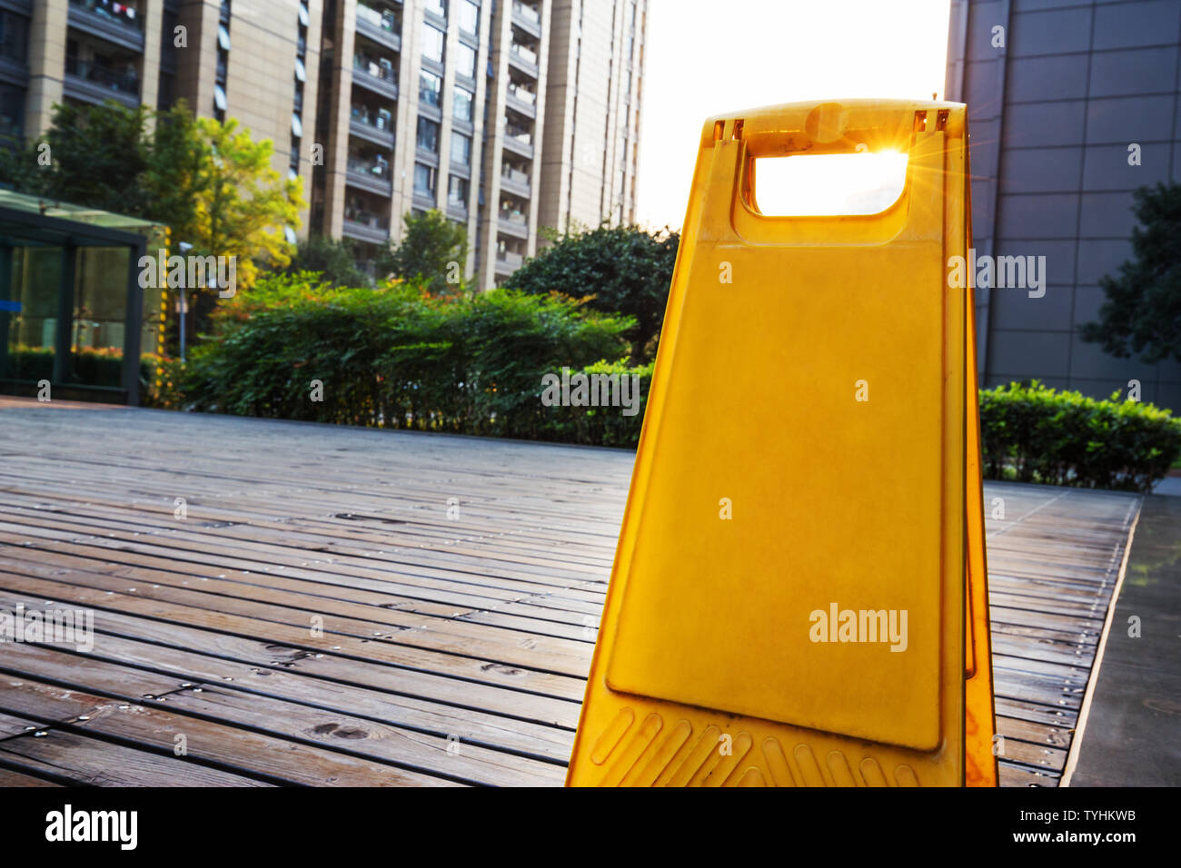 Parking sign on ground front Stock Photo - Alamy