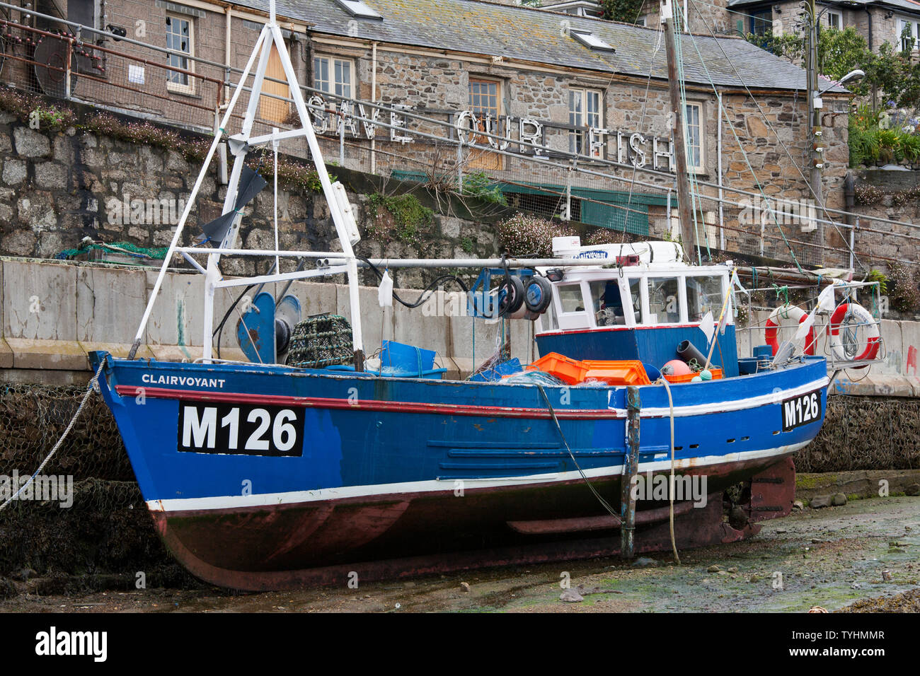Save our fish sign on a quayside Cornwall, uk Stock Photo - Alamy