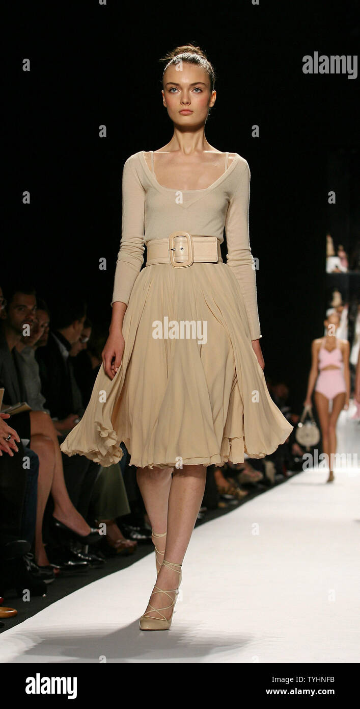 A model walks down the runway at the Michael Kors fashion show of the ...