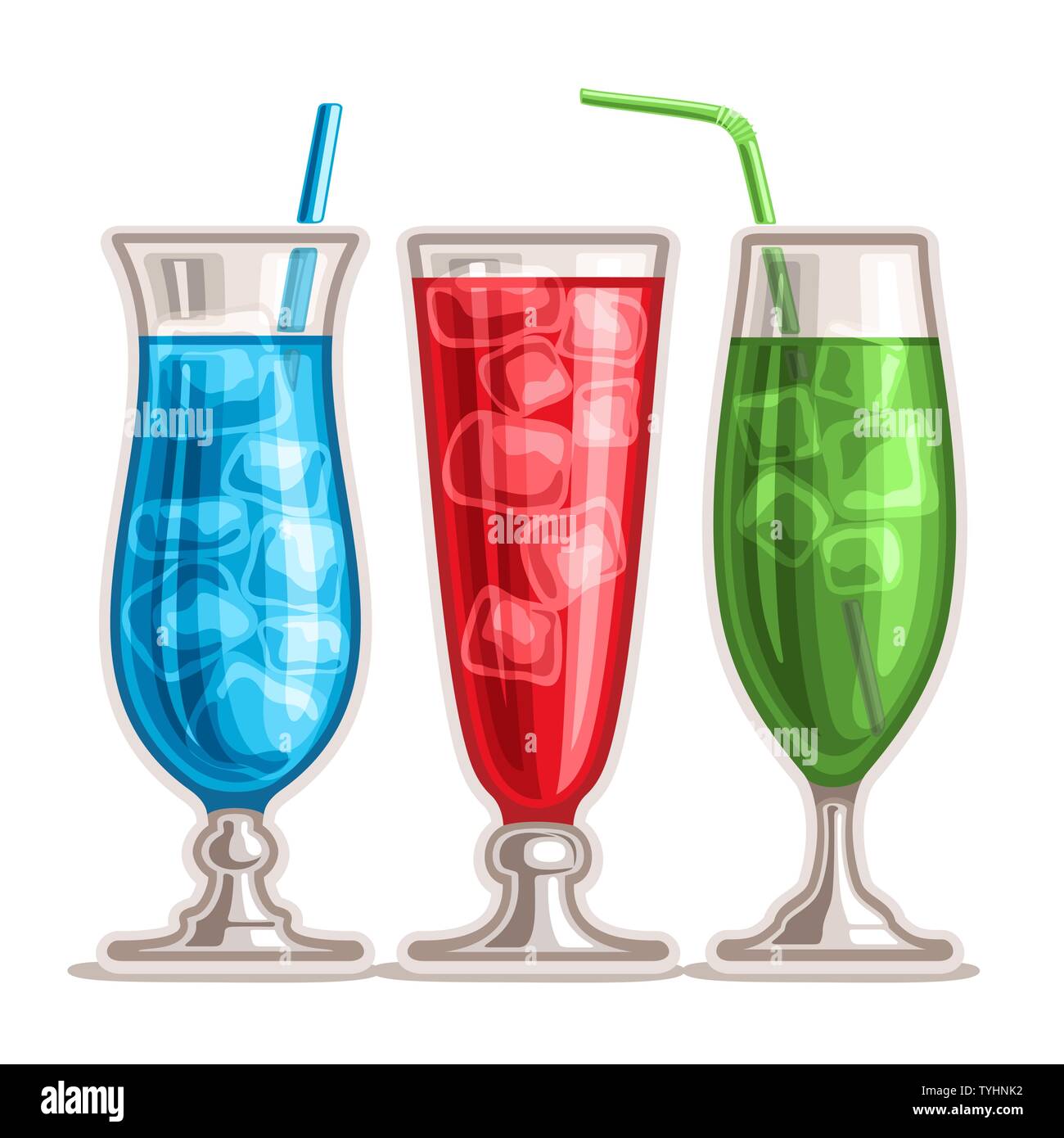 Vector set of colorful Cocktails Stock Vector Image & Art - Alamy