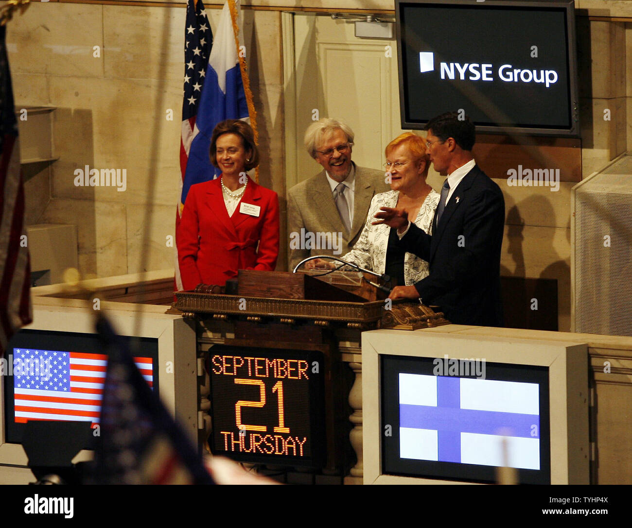 (L-R) Cathy Kinney, Erkki Tuomioja, President of Finland H. E. Tarja ... (L-R) Cathy Kinney, Erkki Tuomioja, President of Finland H. E. Tarja ...