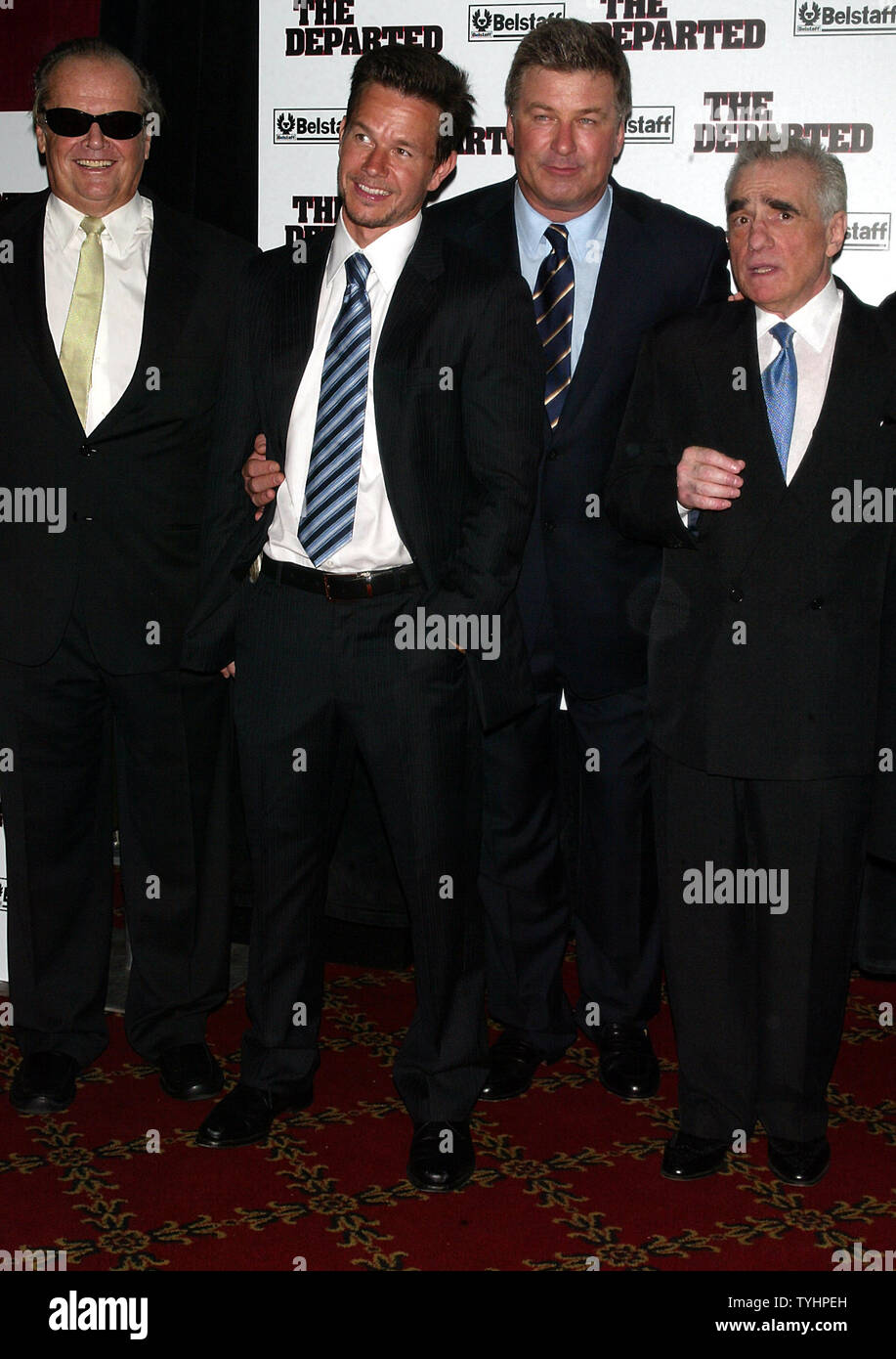 (left to right): Jack Nicholson, Mark Wahlberg, Alec Baldwin and Martin ...