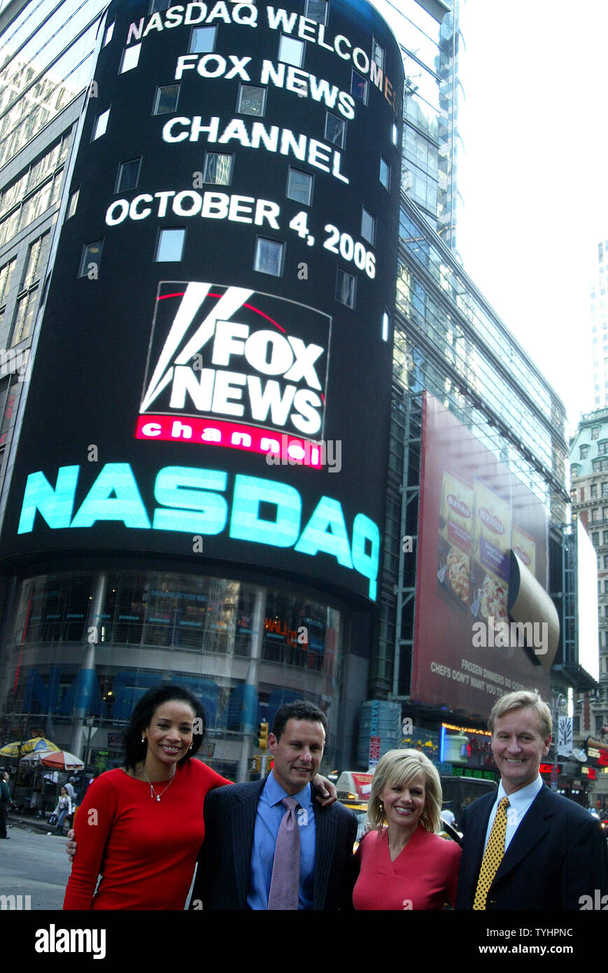 Fox News Channel's Fox & Friends (left to right) Lauren Green, Brian ...