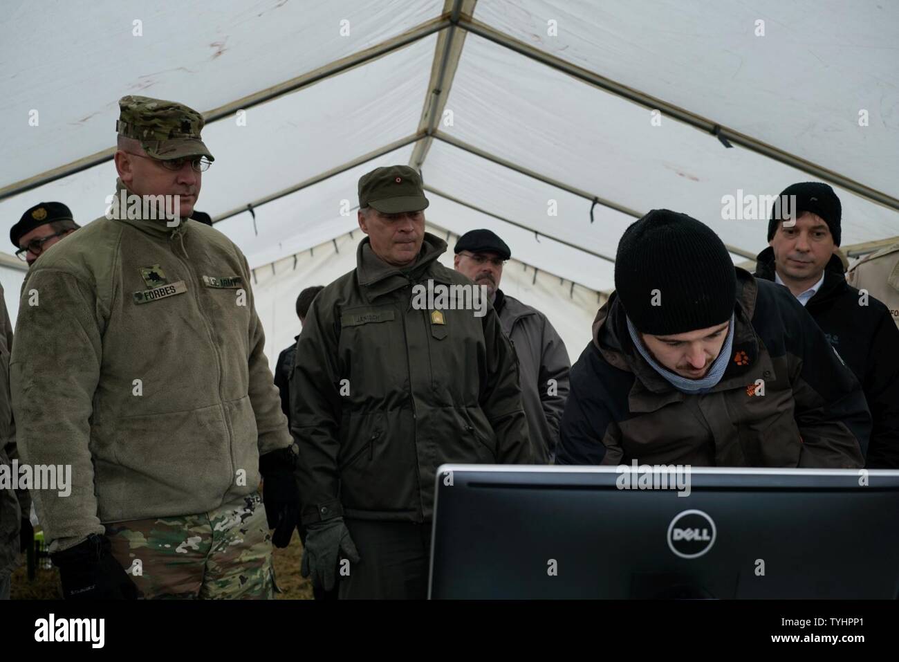 U.S. Army Lt. Col. Brett Forbes, assigned to the 7th Army Training ...