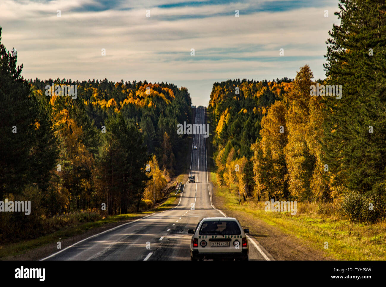 The autumn of Siberia Stock Photo - Alamy