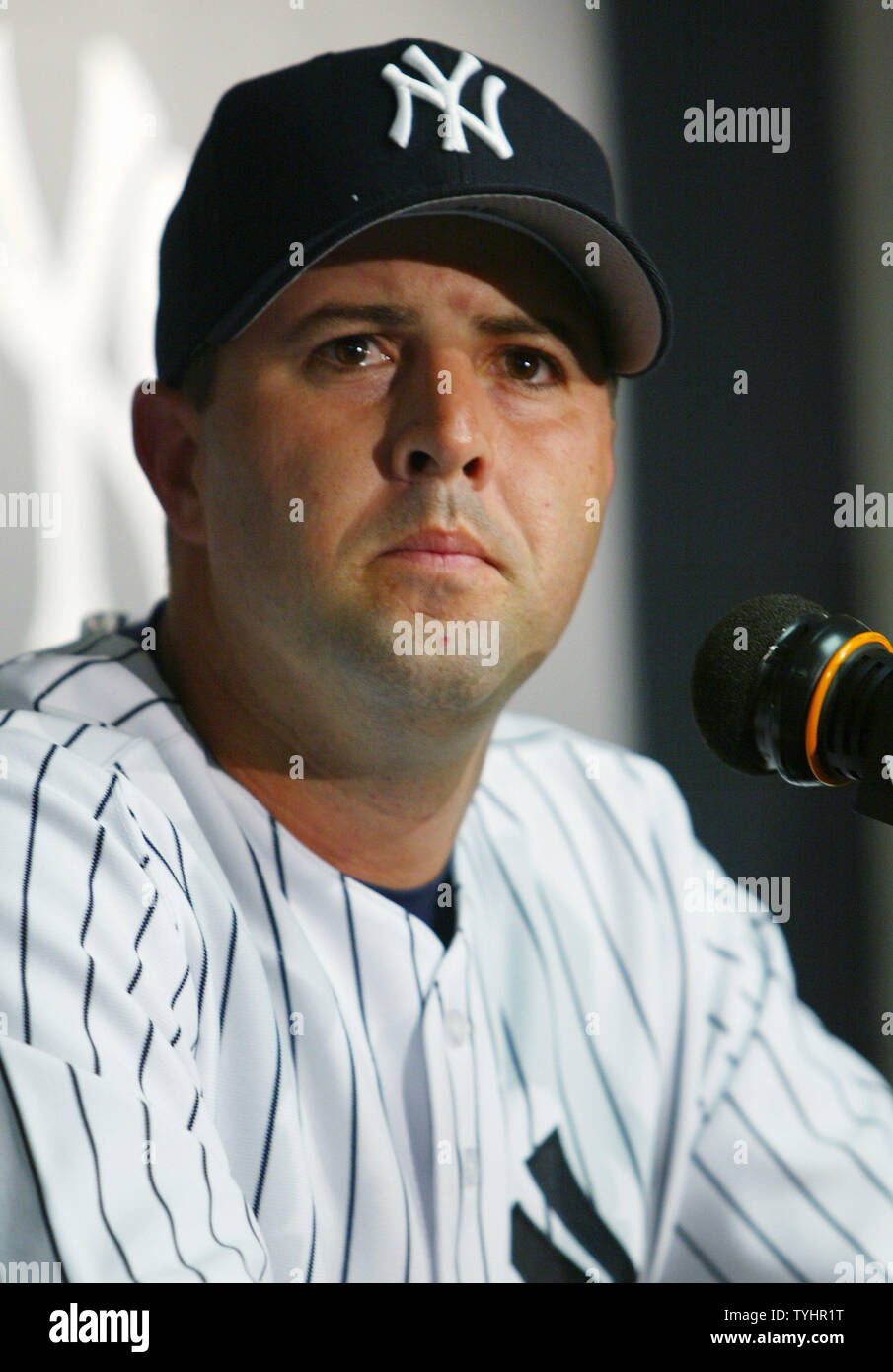 Corey Lidle, seen at an August 1, 2006 press conference at Yankee ...