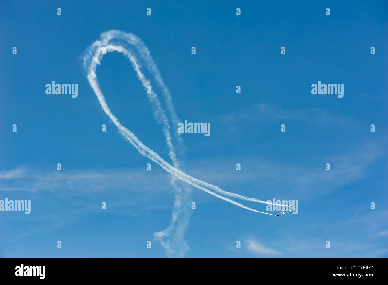 Flight show at the air show Stock Photo - Alamy