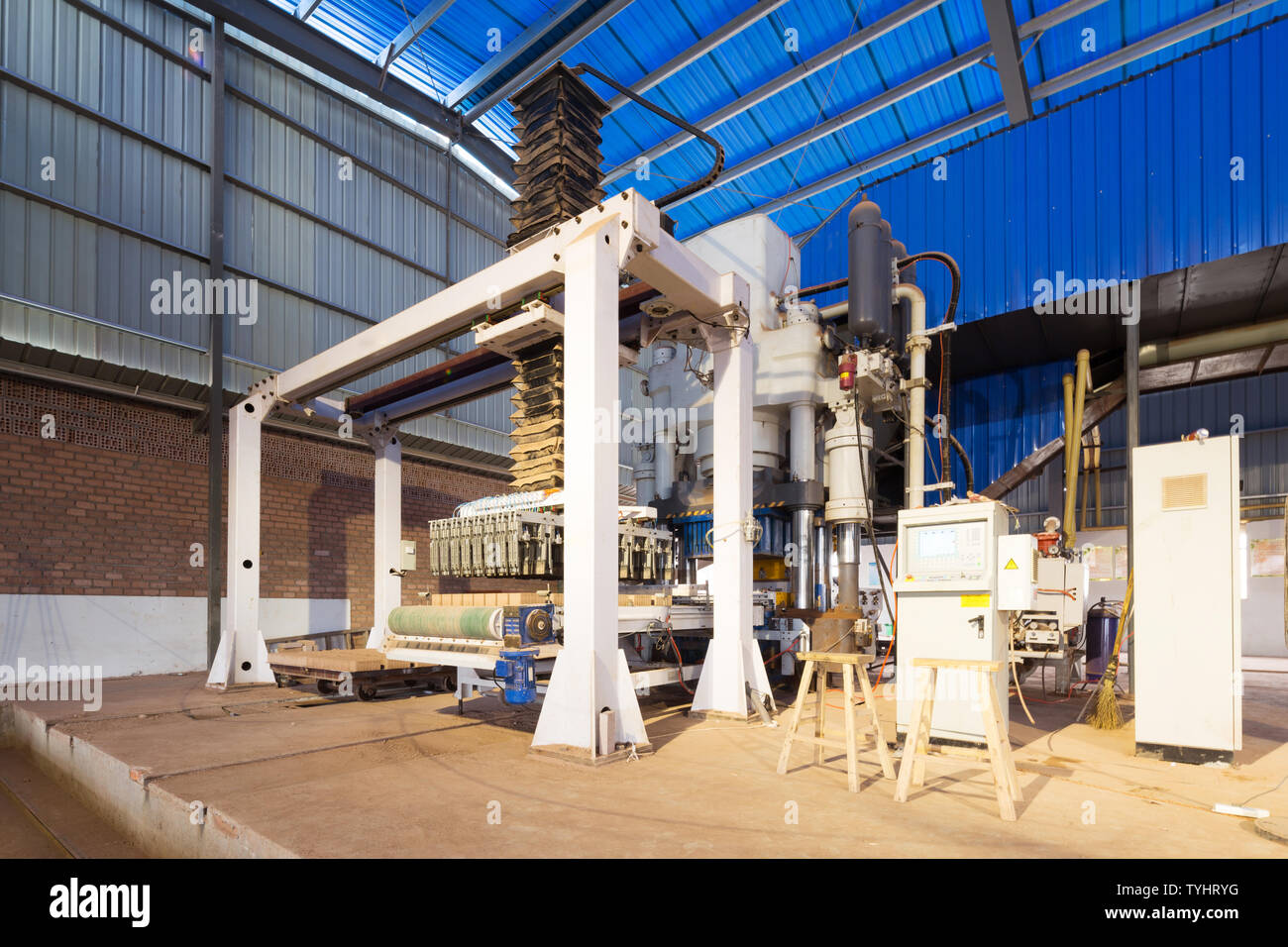 brick production line Stock Photo - Alamy