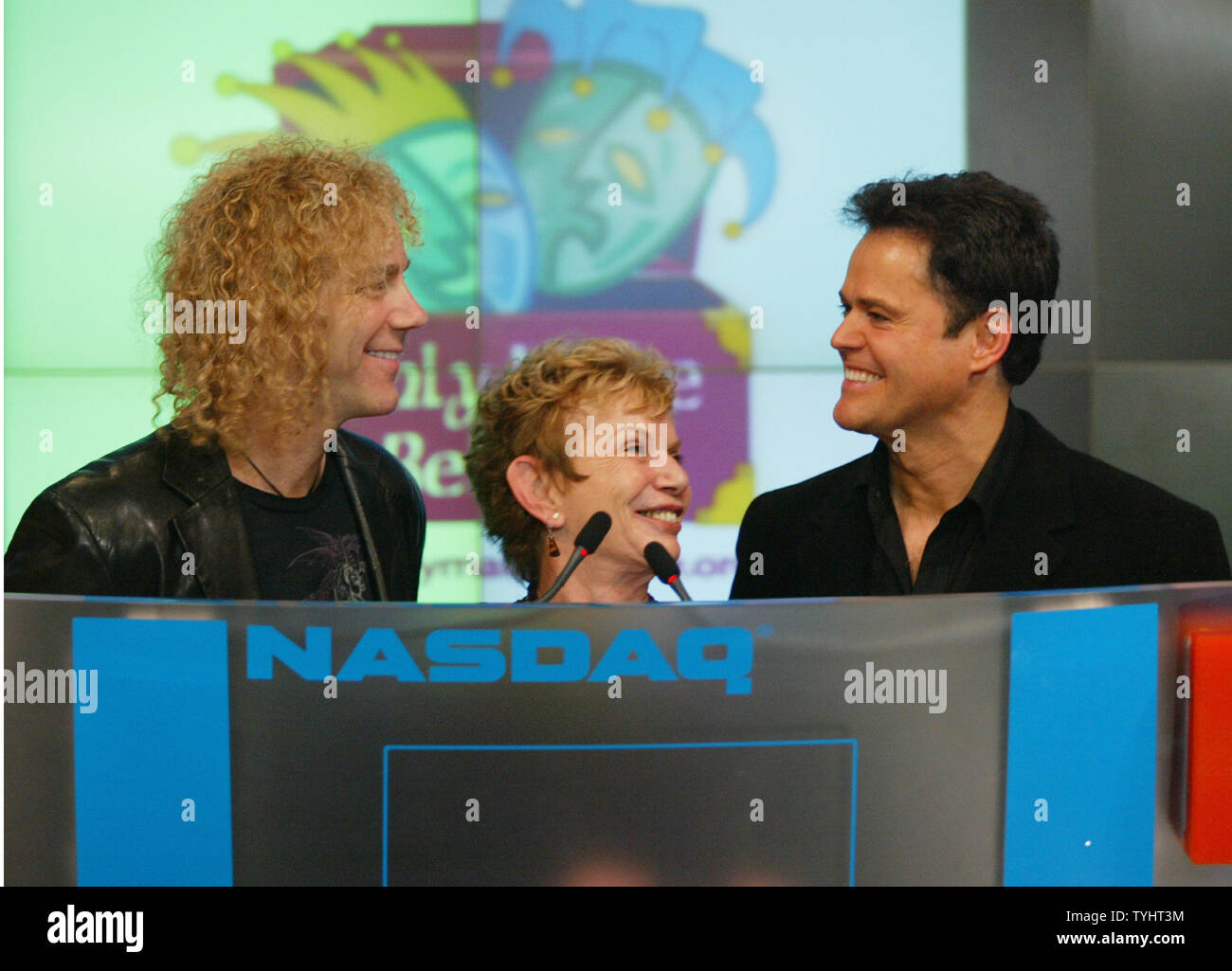 (left to right): David Bryan (Bon Jovi), Dena Hammerstein and Donny ...