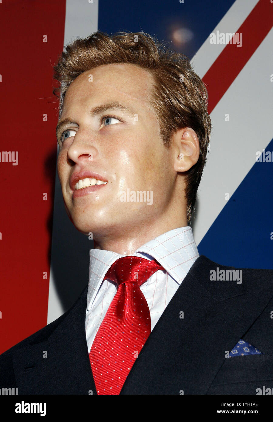 A Prince William wax figure arrives and is on display at Madame ...