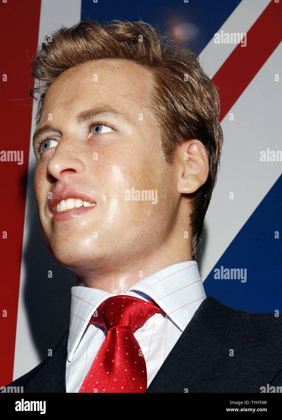 A Prince William wax figure is on display at Madame Tussauds New York ...