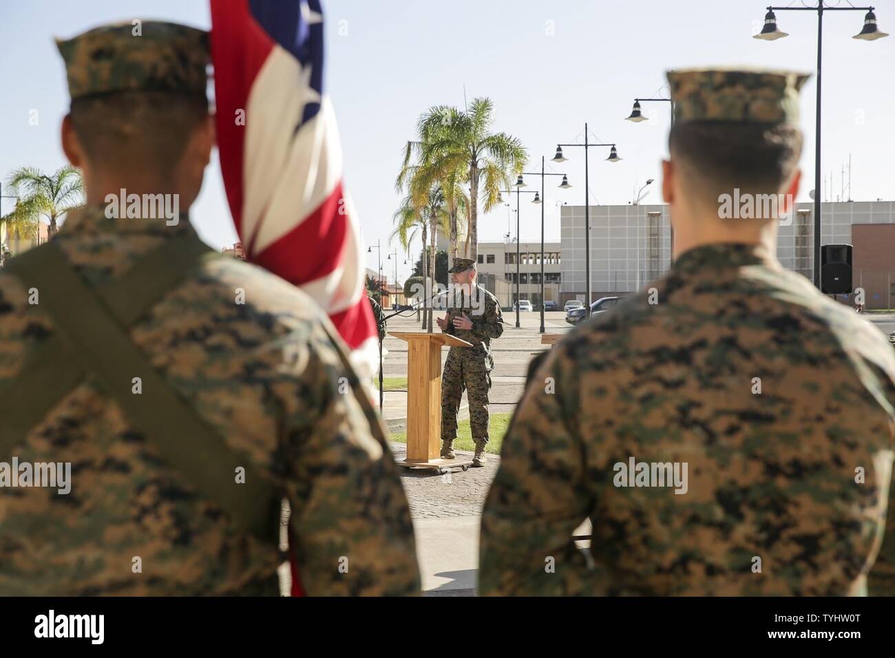 Lt. Col. Randall Jones, the commanding officer of the logistics combat ...