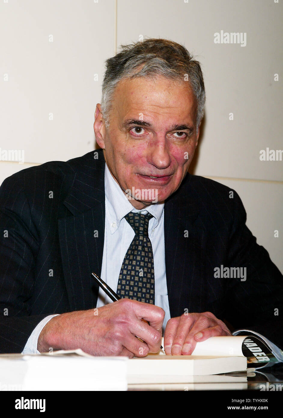 Ralph Nader signs copies of his new book "Seventeen Traditions" at ...