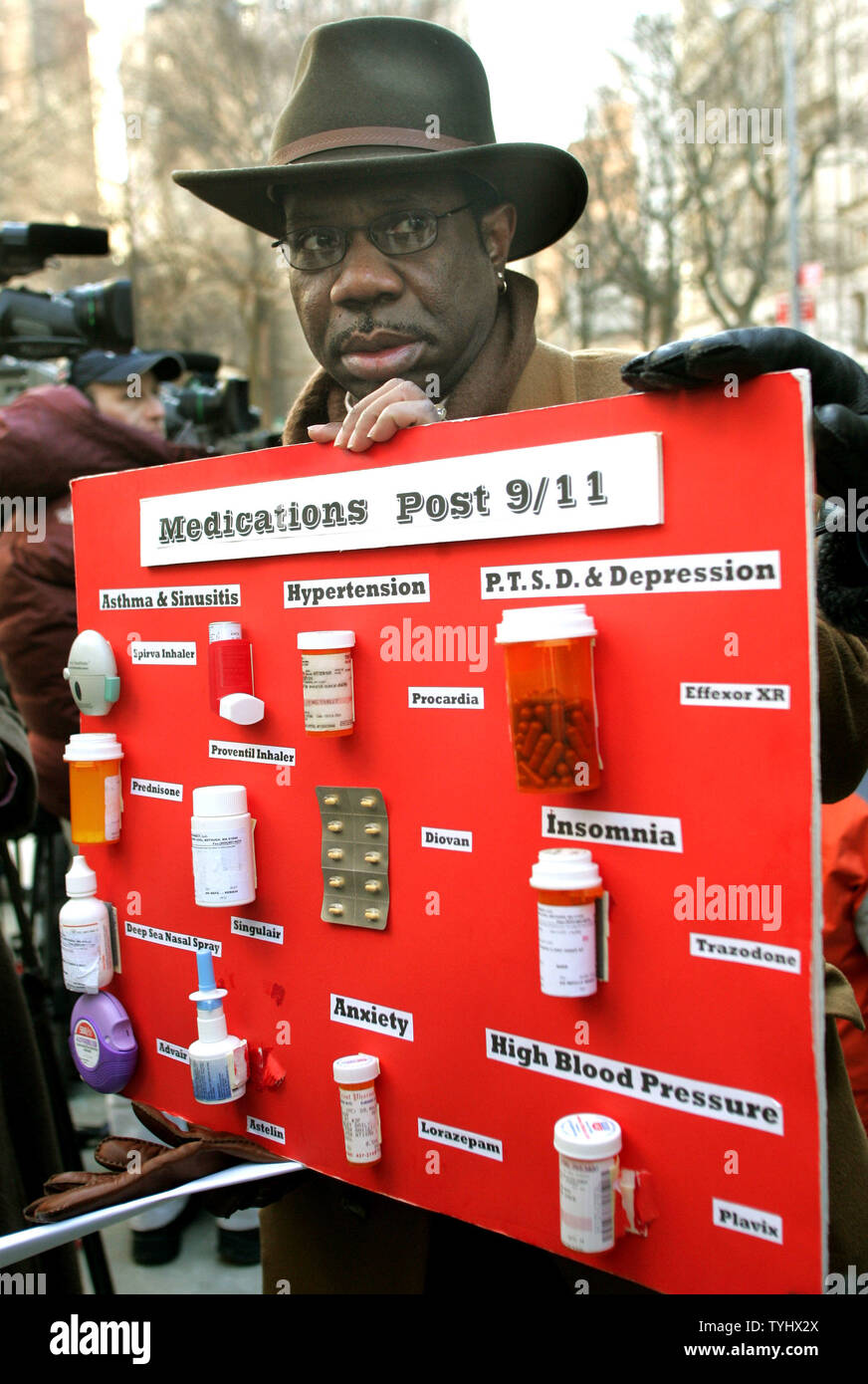 Marvin Bethea, a paramedic and 9/11 first responder, displays the ...