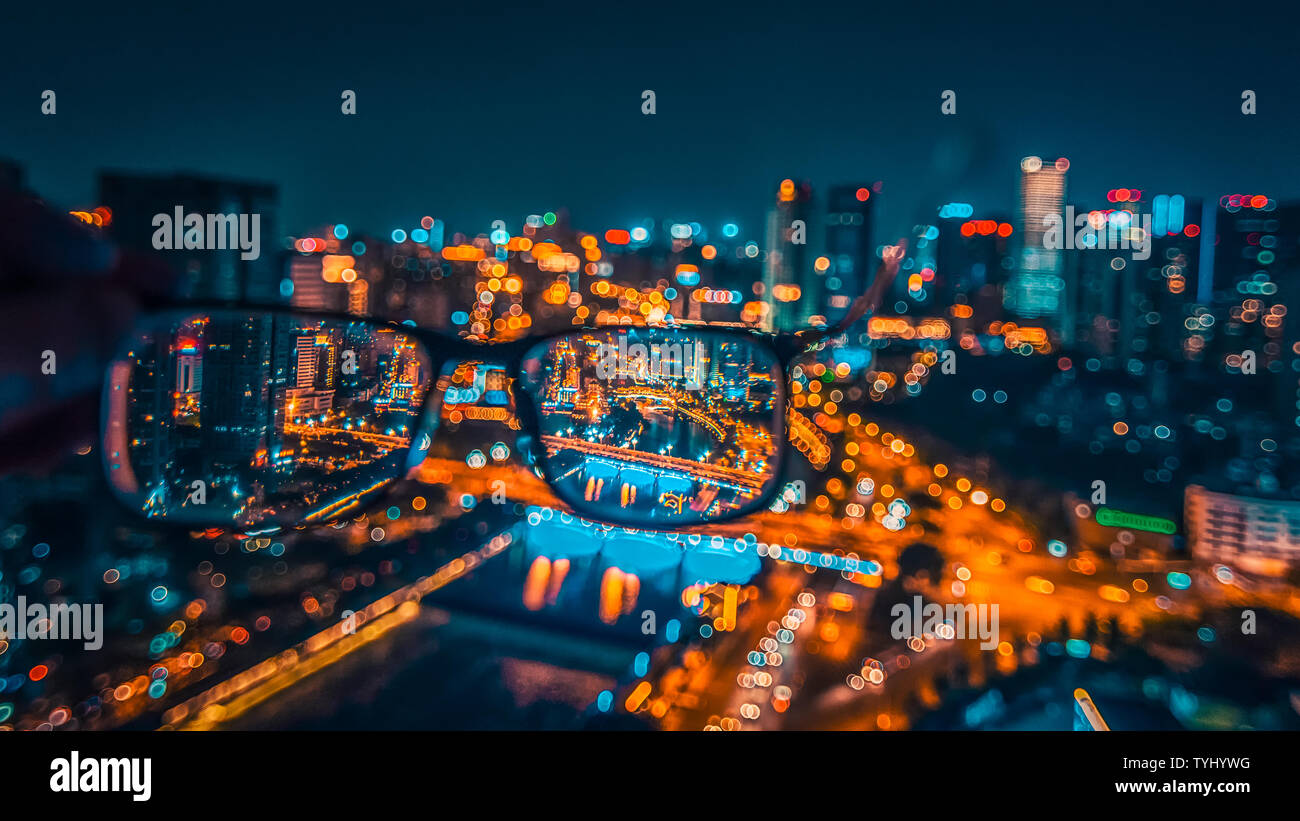 Chengdu Night Scene Stock Photo - Alamy