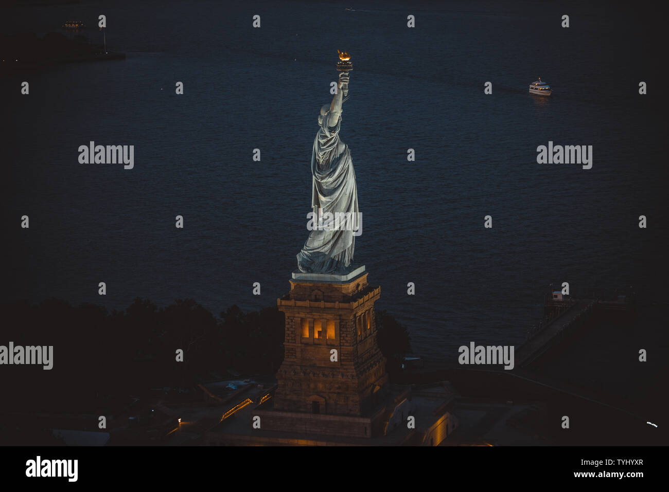 Statue of Liberty from above, New York - View of NY landmarks from ...