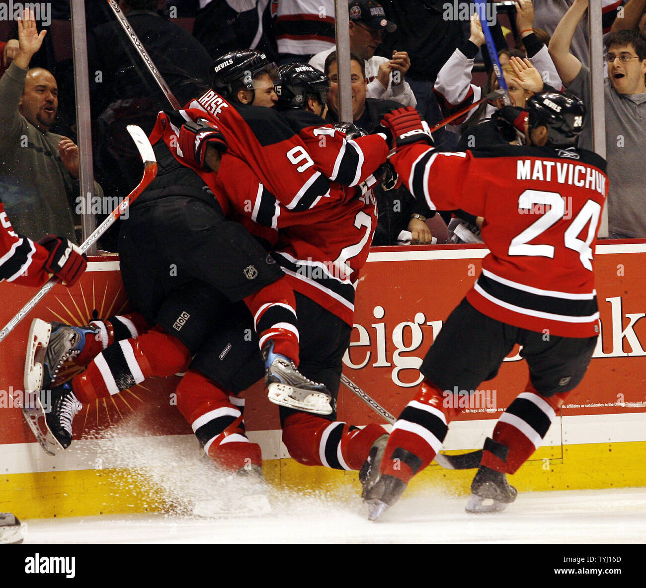 At the continental airlines arena in east rutherford hi-res stock ...