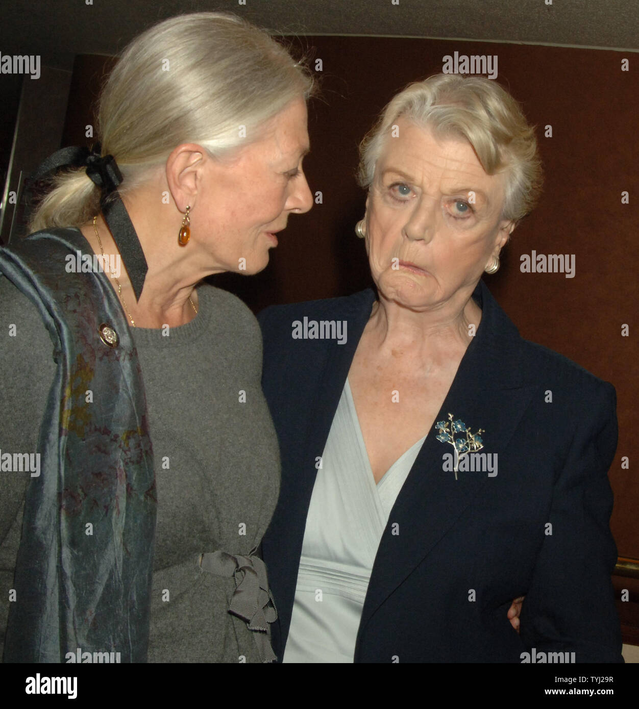 Actress Vanessa Redgrave (L) and Angela Lansbury, who are both ...