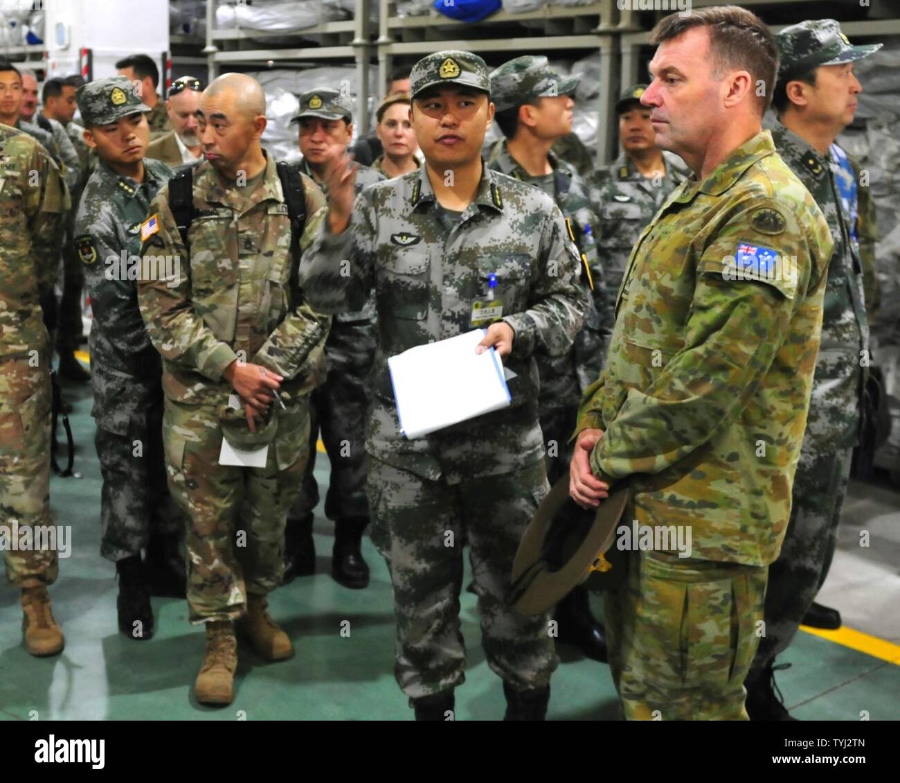 Maj. Gen. Gregory Bilton (right), the deputy commanding general of the ...