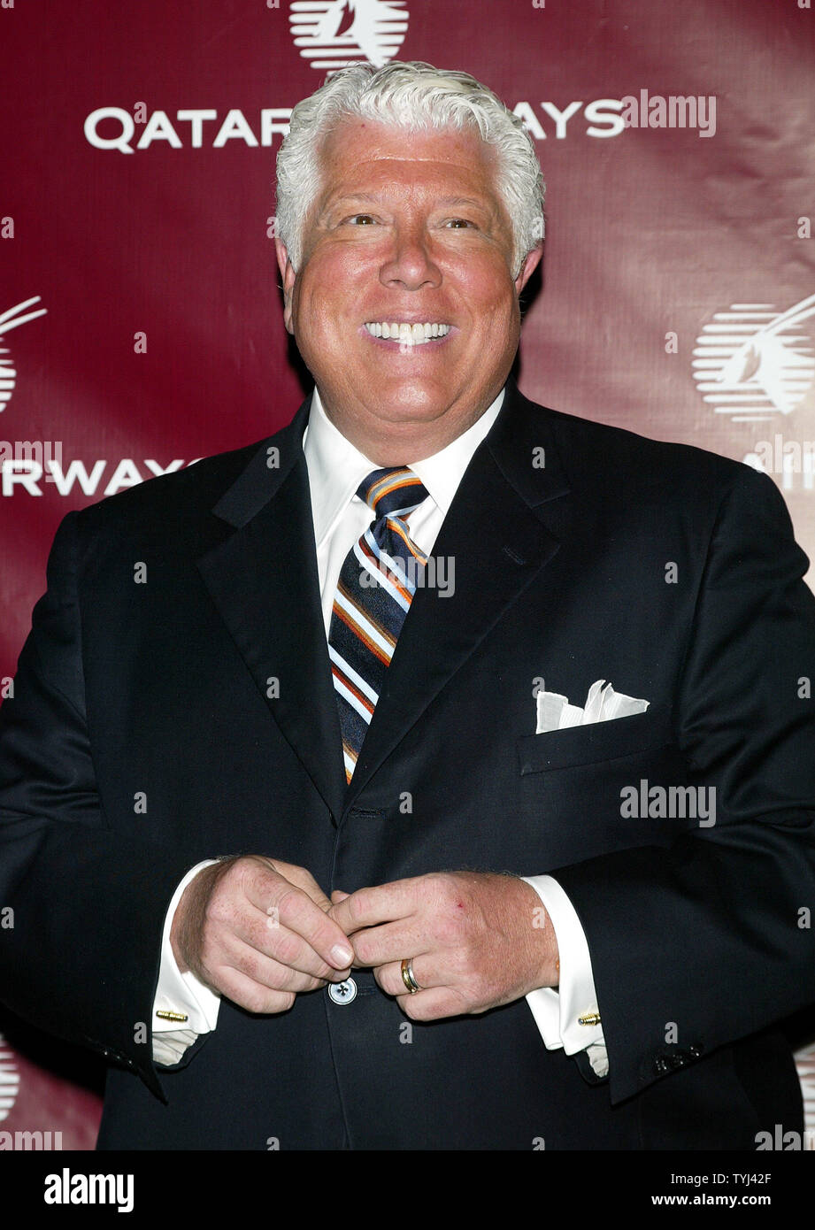 Designer Dennis Basso arrives at the Qatar Airways gala party in ...