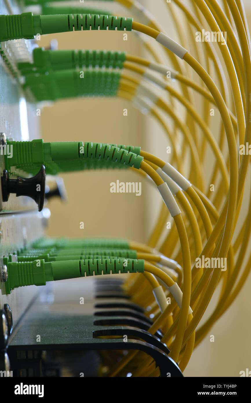 Information technology transfer by passive optical network Stock Photo ...