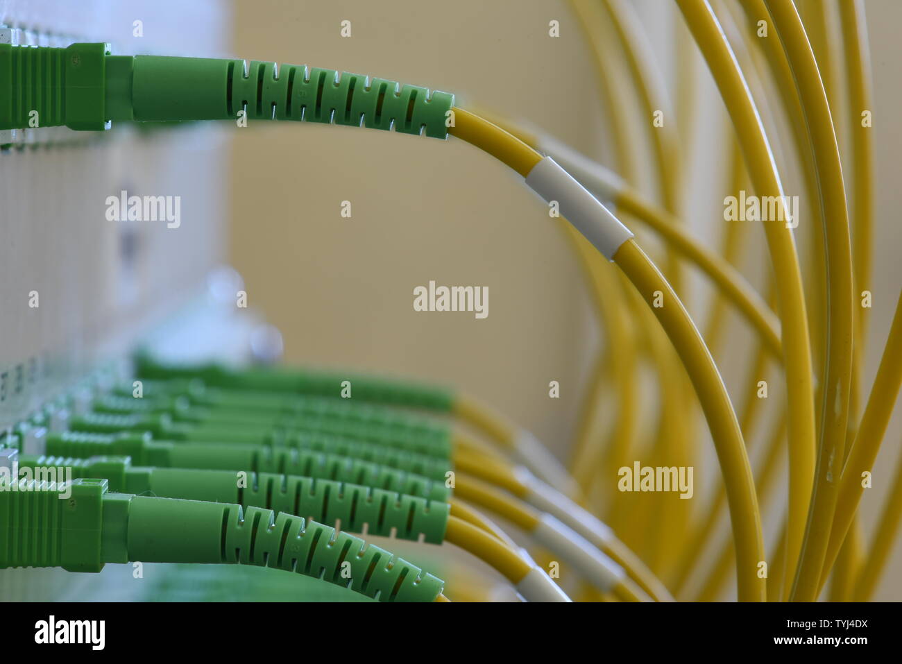Information technology transfer by passive optical network Stock Photo ...