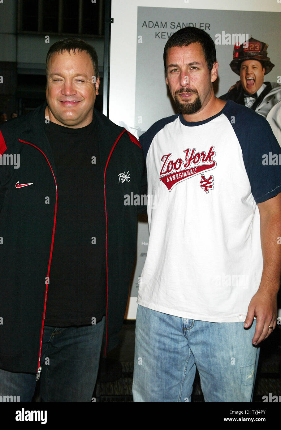 Kevin James (L) and Adam Sandler arrive for a special screening of ...
