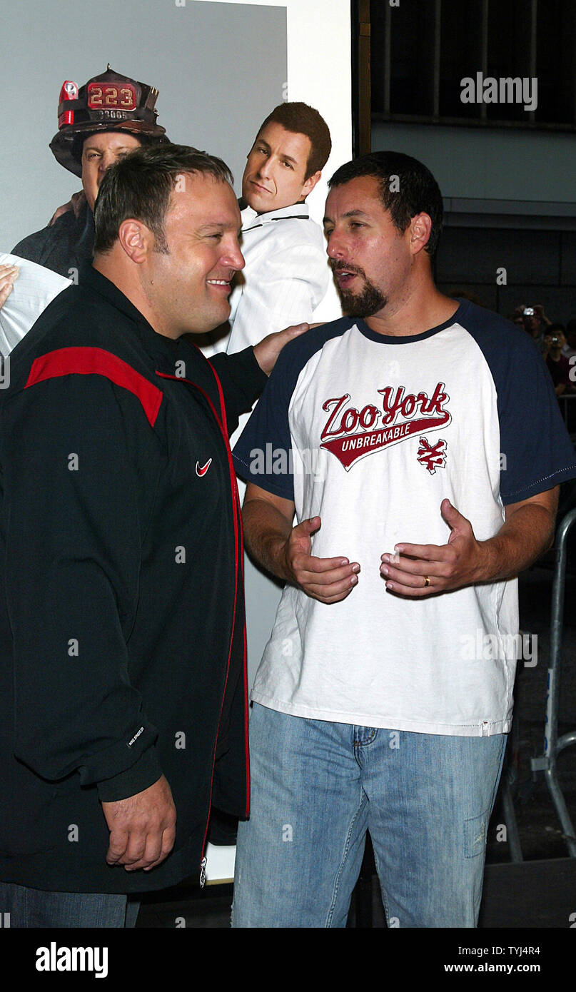 Kevin James (L) and Adam Sandler arrive for a special screening of ...
