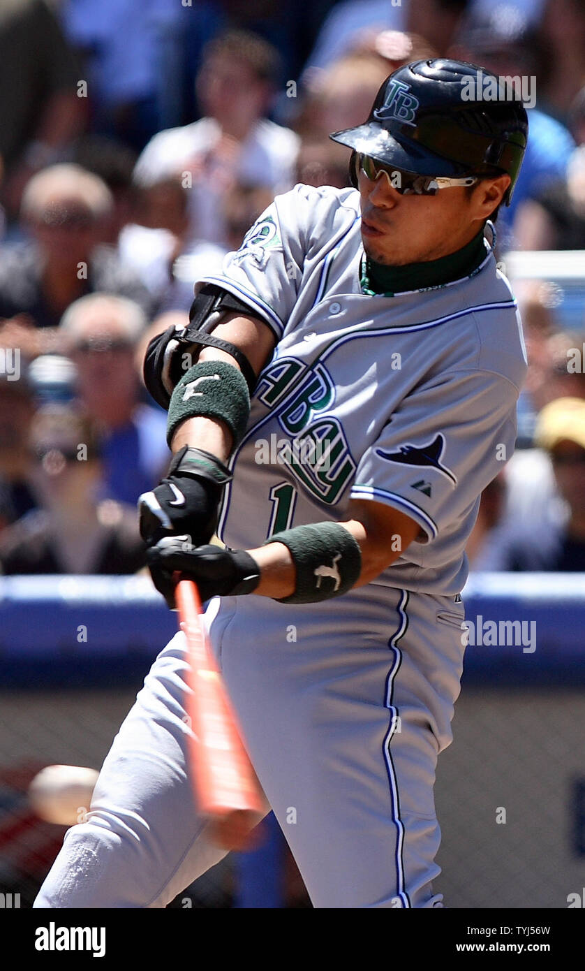 Tampa Bay Devil Rays Akinori Iwamura connect with the baseball in the ...