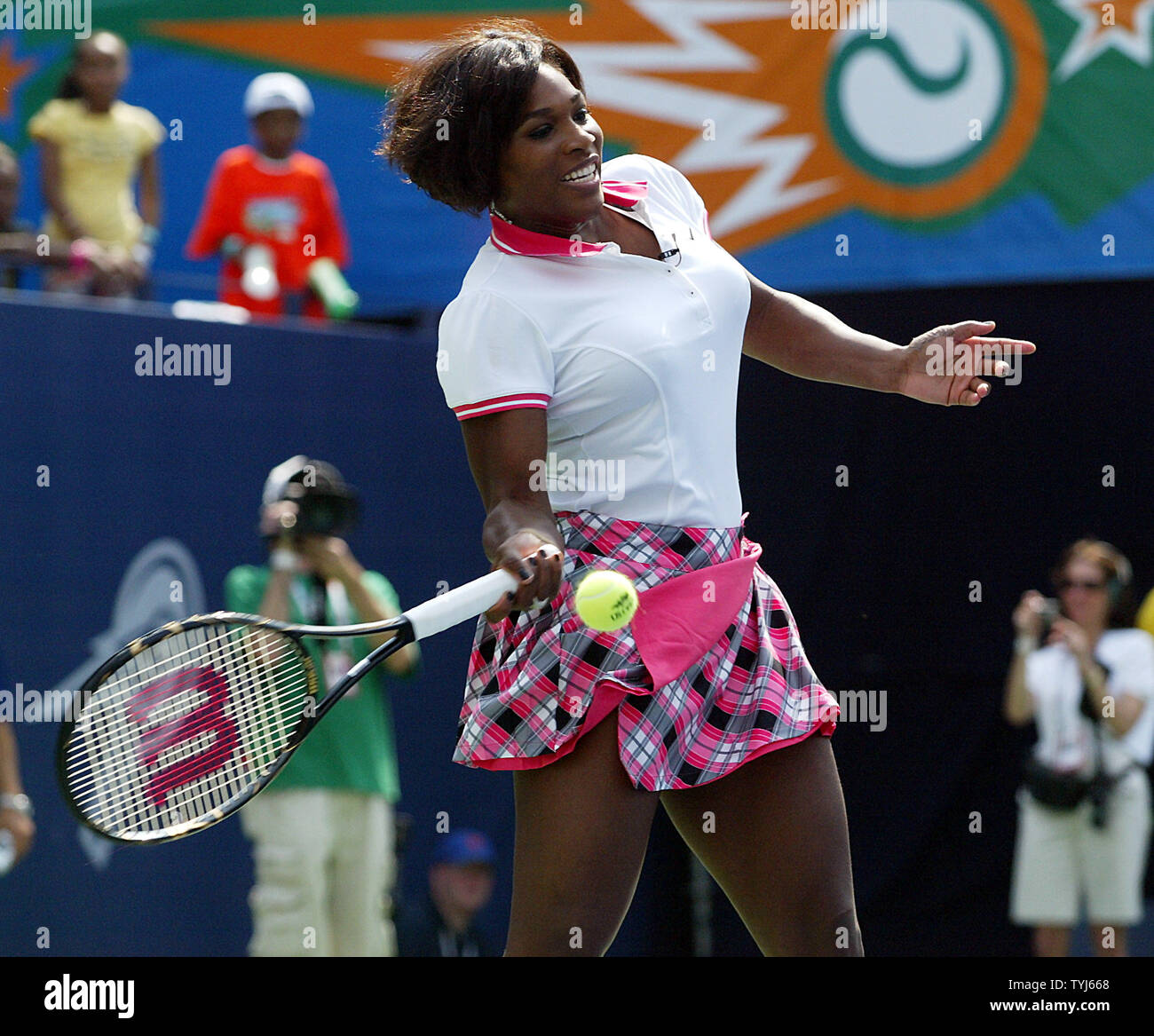 Serena Williams takes part in the Arthur Ashe Kids Day at USTA Billie ...