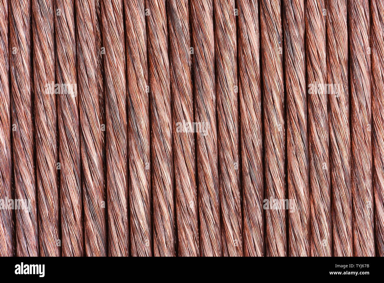 Copper wire as abstract industrial background Stock Photo - Alamy