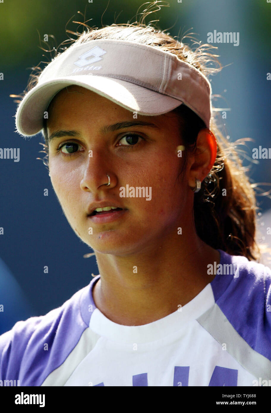 Sania Mirza walks off of the practice courts at the U.S. Open in New ...