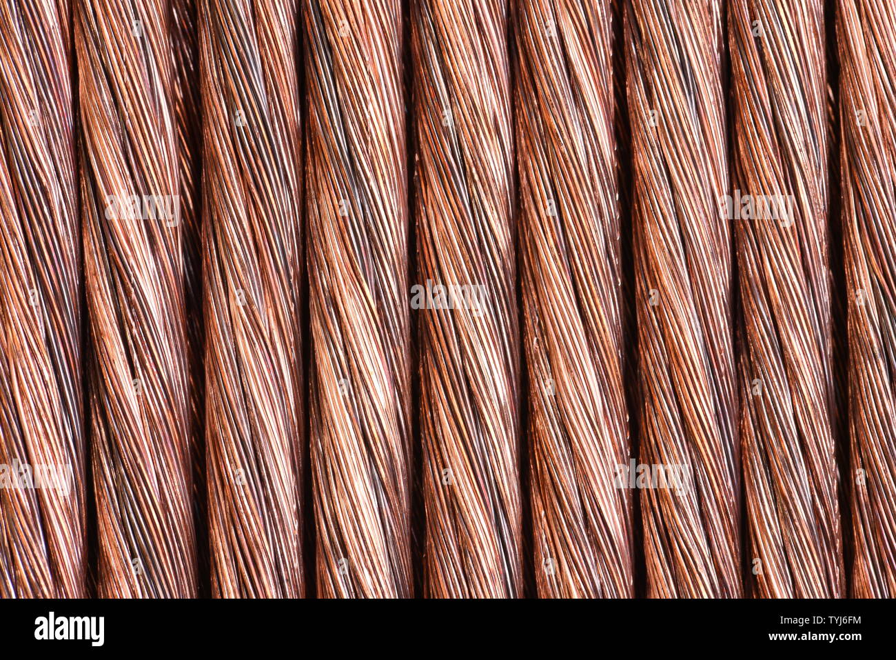 Copper wire as abstract industrial background Stock Photo - Alamy