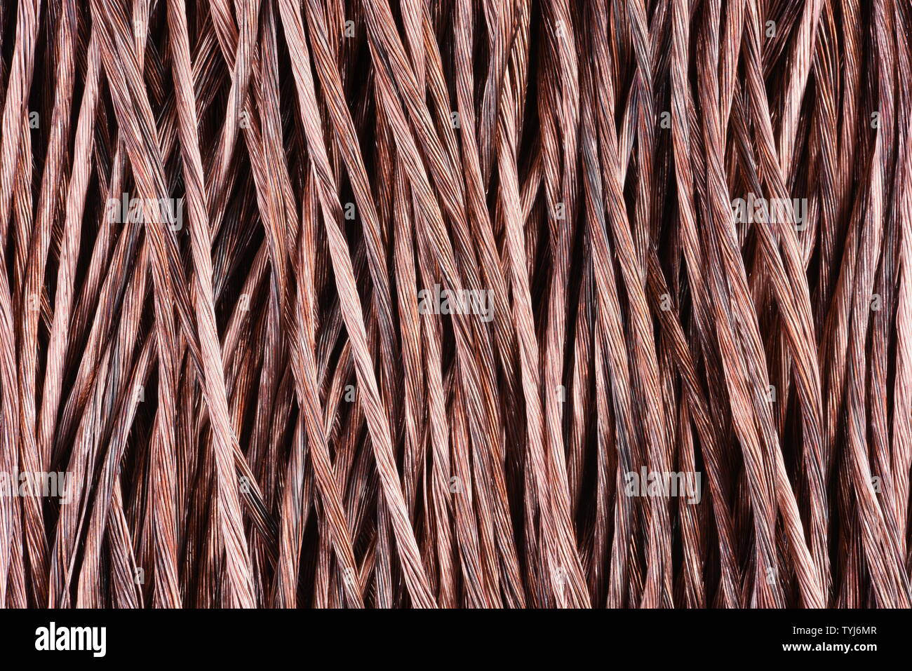 Copper wire as abstract industrial background Stock Photo - Alamy