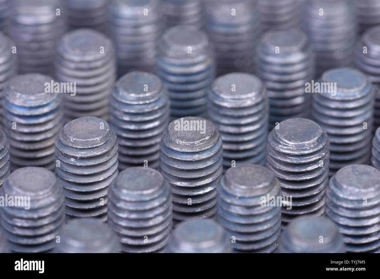 Bolts, connection elements in the engineering industry, selective focus ...