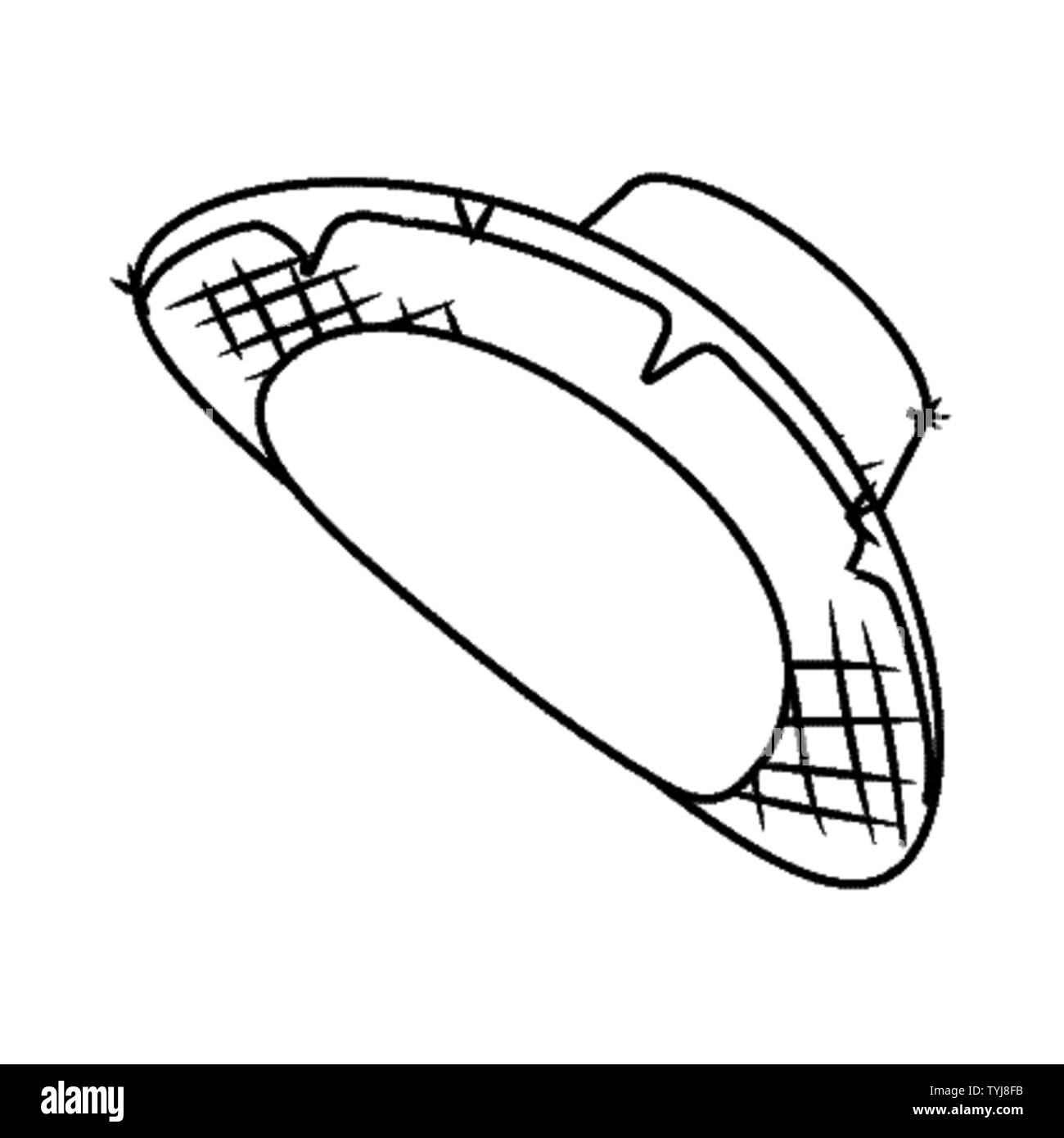 farm hat cartoon vector illustration graphic design Stock Vector Image ...