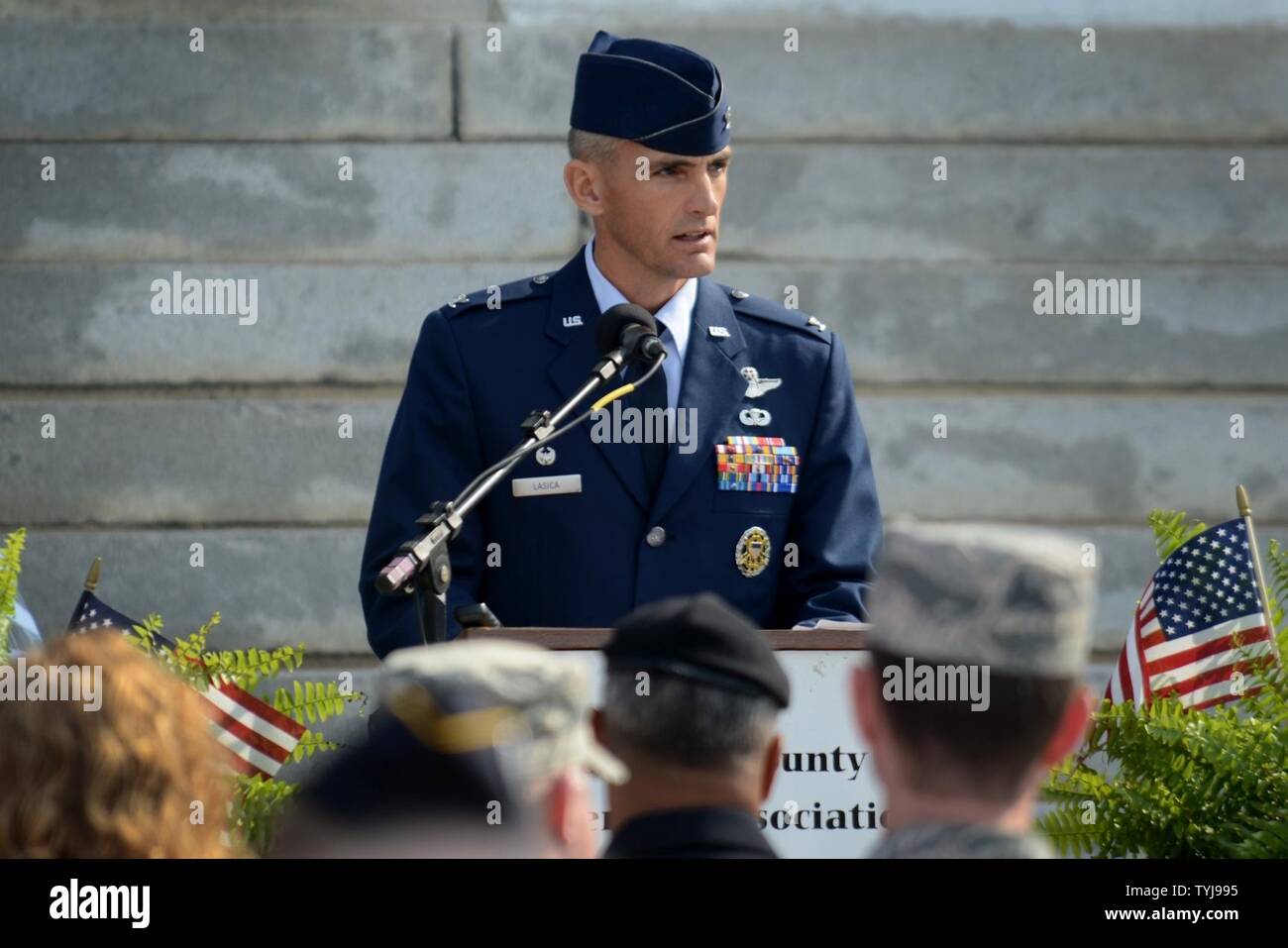 U.S. Air Force Col. Daniel Lasica, 20th Fighter Wing commander ...