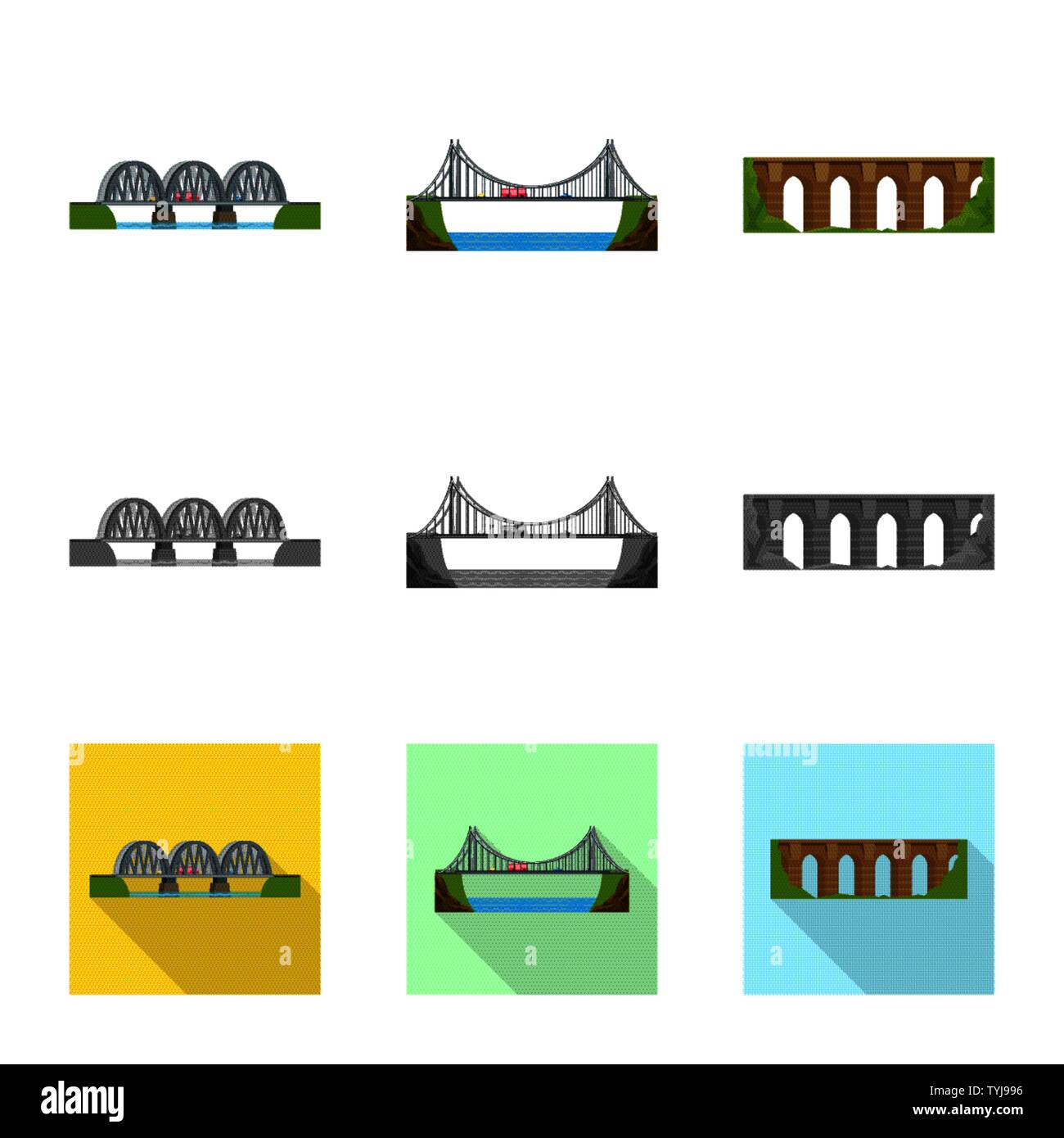 Isolated Object Of Connection And Design Sign Collection Of Connection And Side Stock Vector