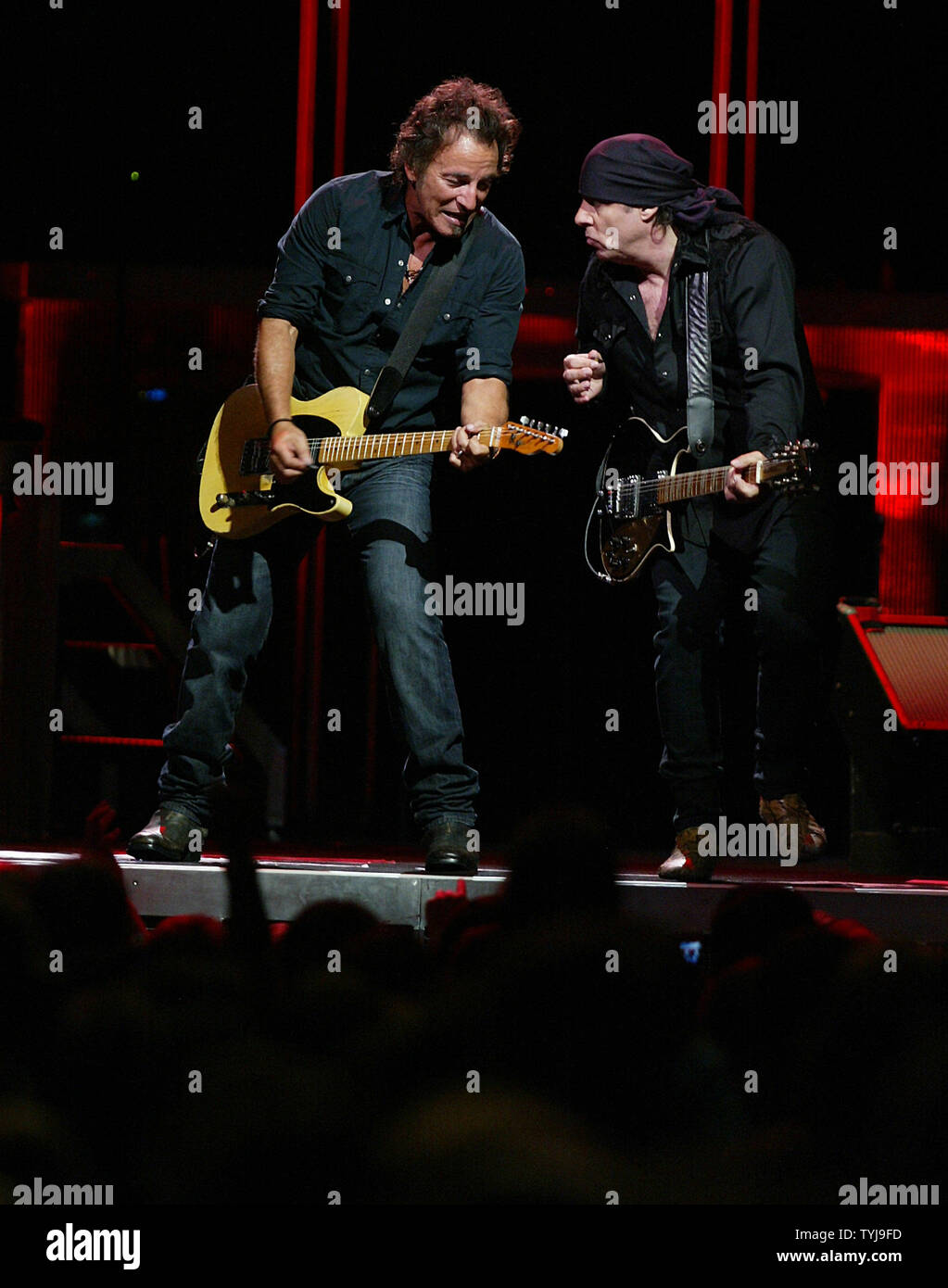 Bruce Springsteen and Stevie Van Zandt perform in concert at Madison ...