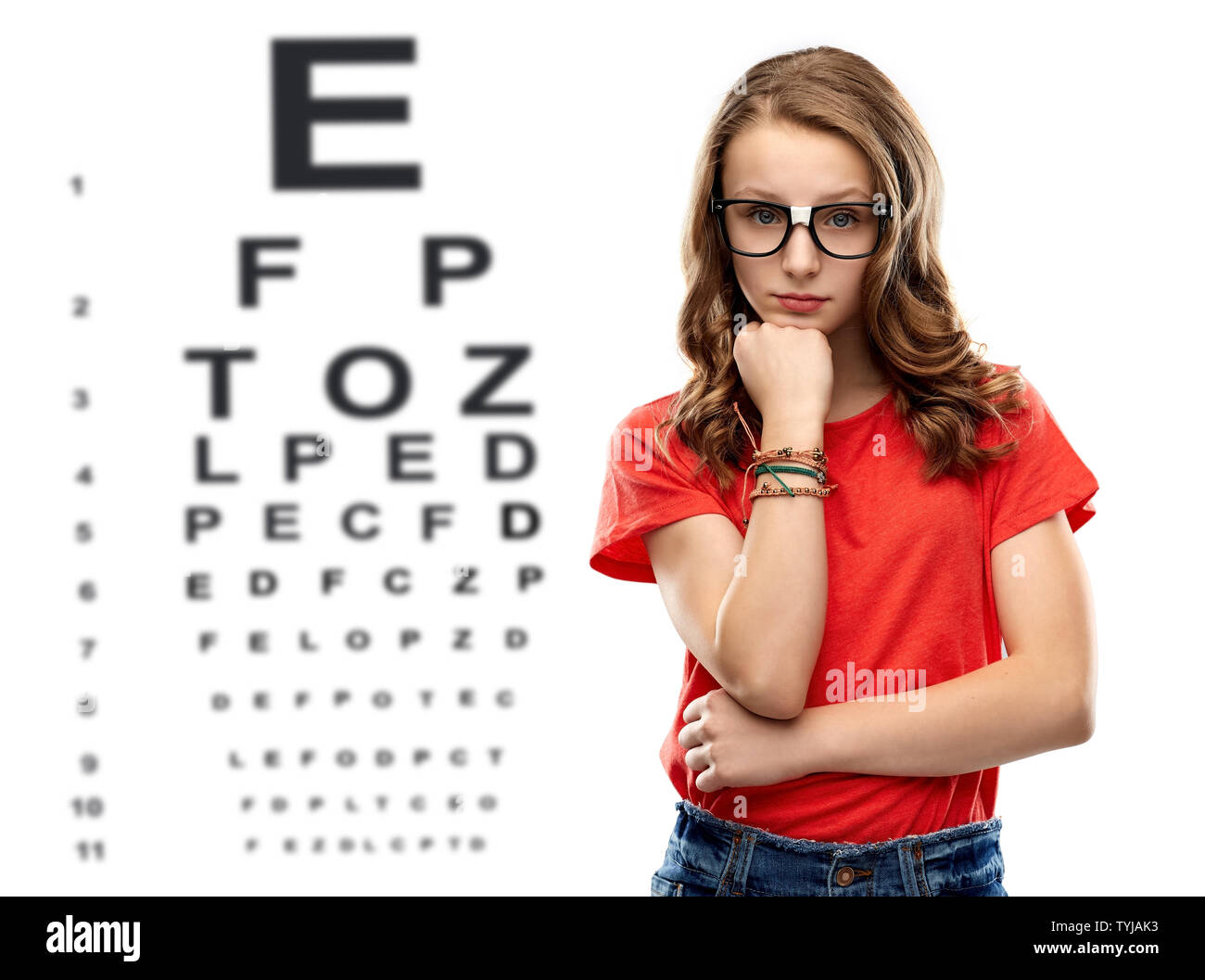 Eye test chart board hi-res stock photography and images - Alamy