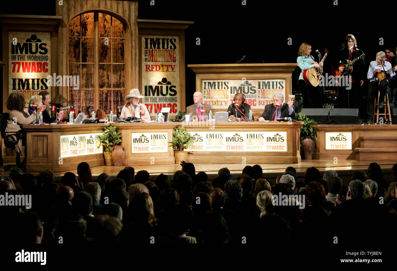 Don Imus, wearing his trademark cowboy hat, debuts his first radio show ...