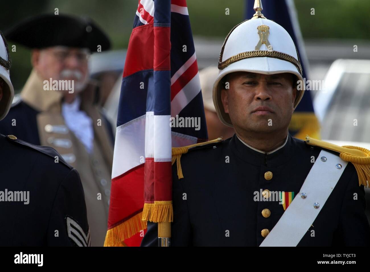 Hawaiian Air National Guardsman Staff Sgt. Darrel Bactad, commander ...