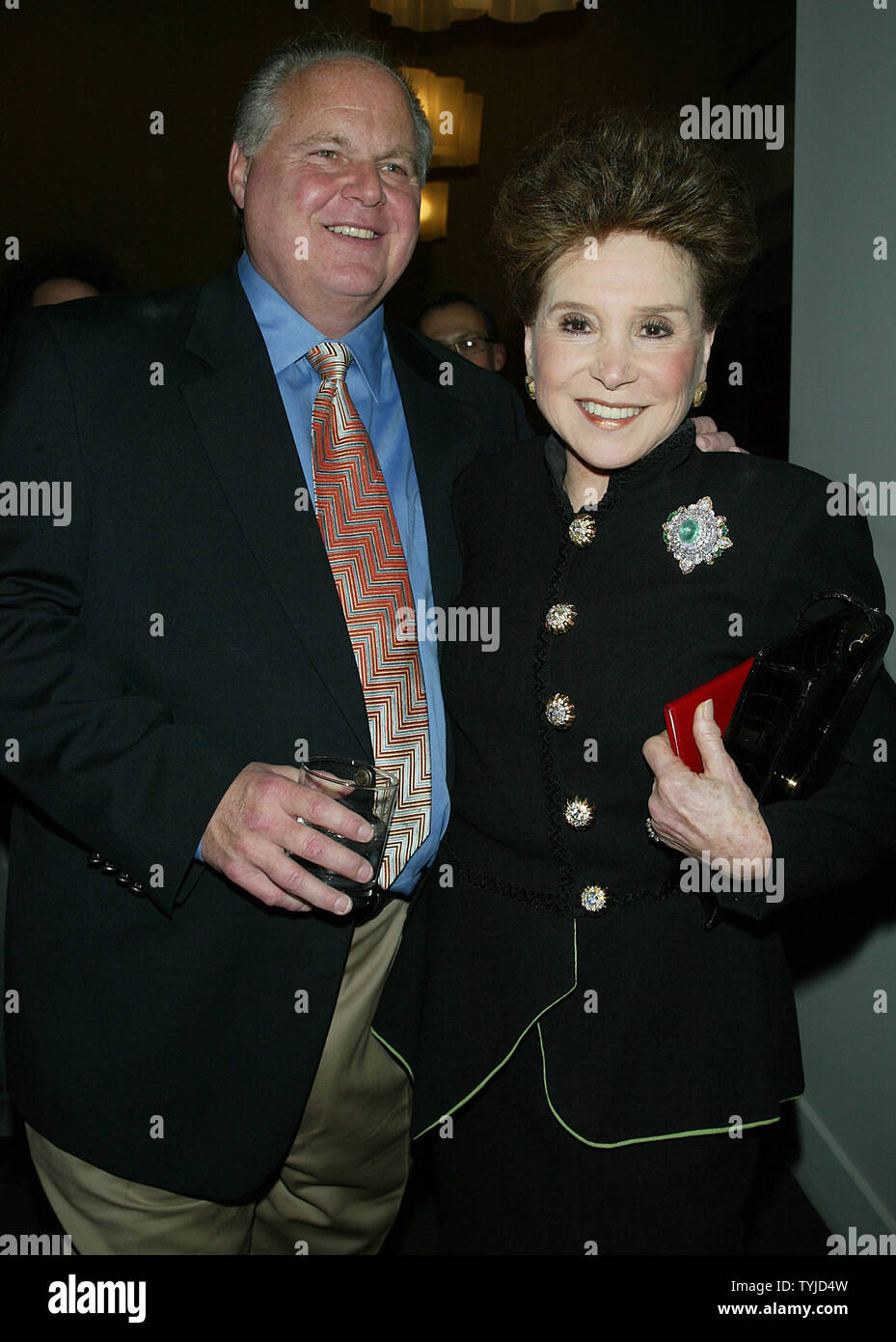 Rush Limbaugh and Cindy Adams arrive for the screening of "Bernard and ...