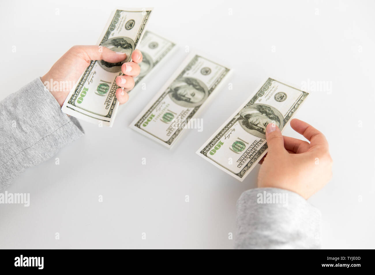 Close up young woman counting hi-res stock photography and images - Alamy